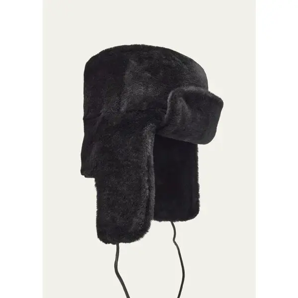 Pologeorgis Merino Shearling Trapper Hat - Choc