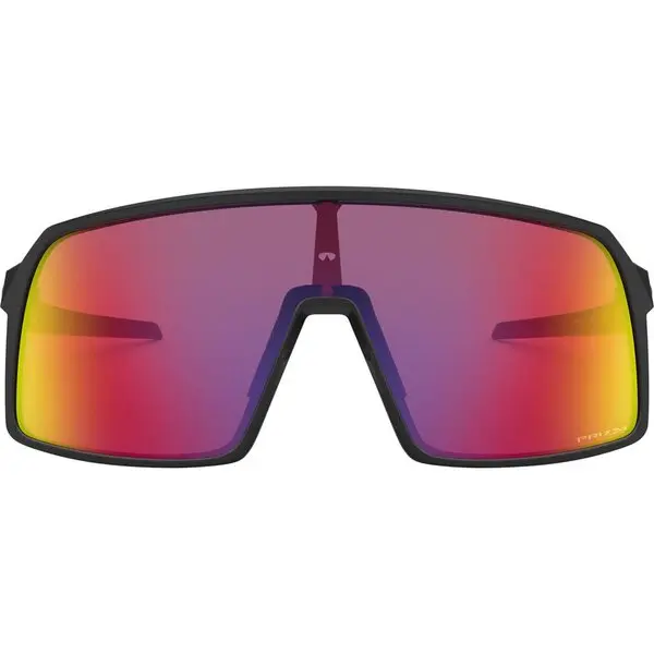 Oakley 60mm Wrap Shield Sunglasses - Black/purple