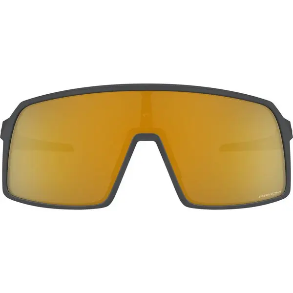 Oakley 60mm Wrap Shield Sunglasses - Matte Carbon/prizm 24k