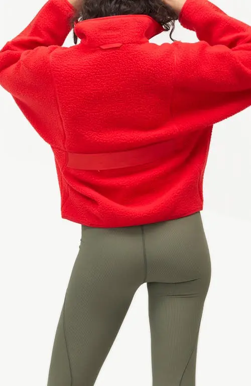 HALFDAYS Pieper Water Repellent Quarter Zip Top - Rouge