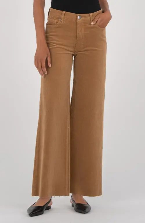 Kut From The Kloth Meg High-waist Wide-leg Jeans - Camel