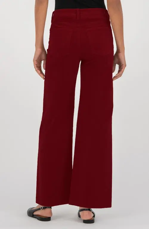 Kut From The Kloth Meg High-waist Wide-leg Jeans - Red