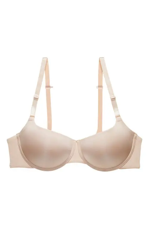 Natori Liquid Underwire Balconette Push-up Bra - Light Mocha