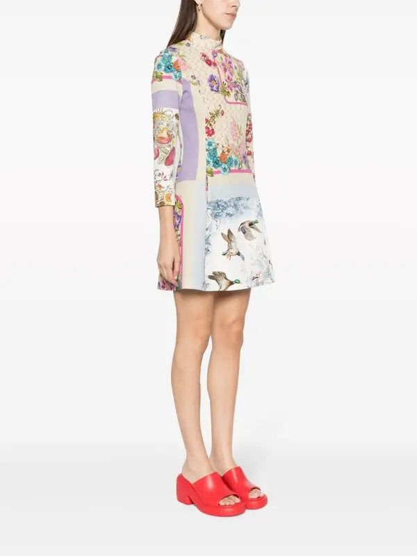 Vivetta Graphic-print Flared Minidress