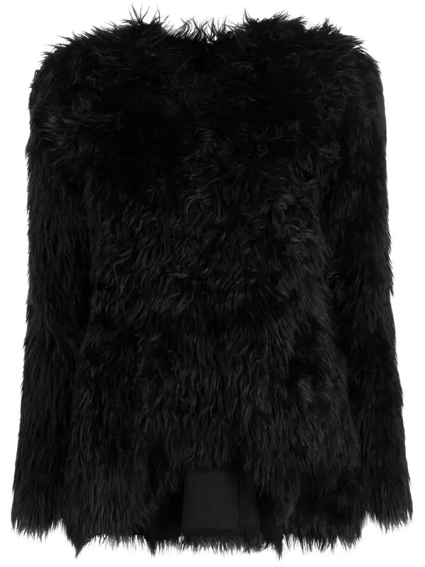 Comme Des Garçons Faux-fur Long-sleeved Top