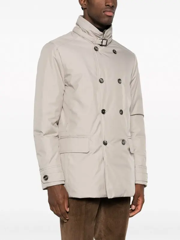MOORER Kurt-gf Double-breasted Padded Coat - Neutrals