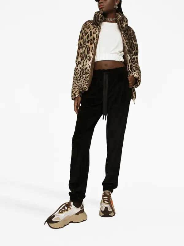 Dolce & Gabbana Logo-embroidered Drawstring Track Pants - Black