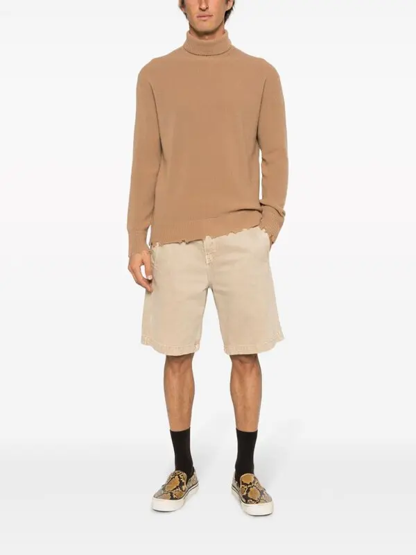 LANEUS Ripped Wool Sweatshirt