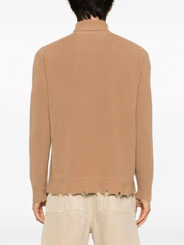LANEUS Ripped Wool Sweatshirt