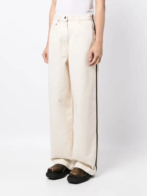 PETER DO High-rise Wide-leg Jeans - White