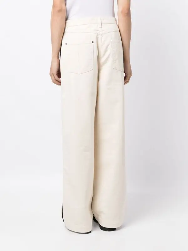 PETER DO High-rise Wide-leg Jeans - White