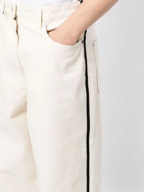PETER DO High-rise Wide-leg Jeans - White
