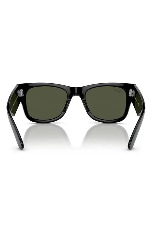 Ray-ban Mega Wayfarer 52mm Square Sunglasses - Black