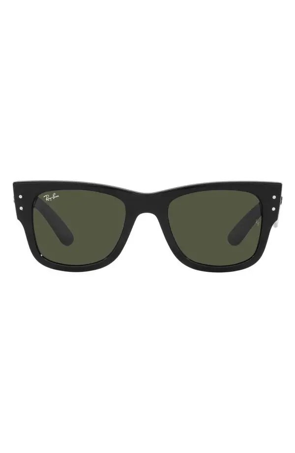 Ray-ban Mega Wayfarer 52mm Square Sunglasses - Black