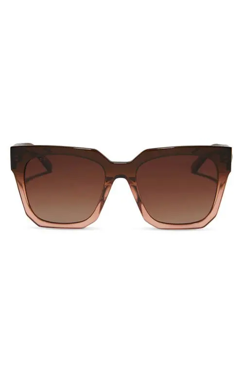 DIFF Bella 54mm Square Sunglasses - Brown Gradient