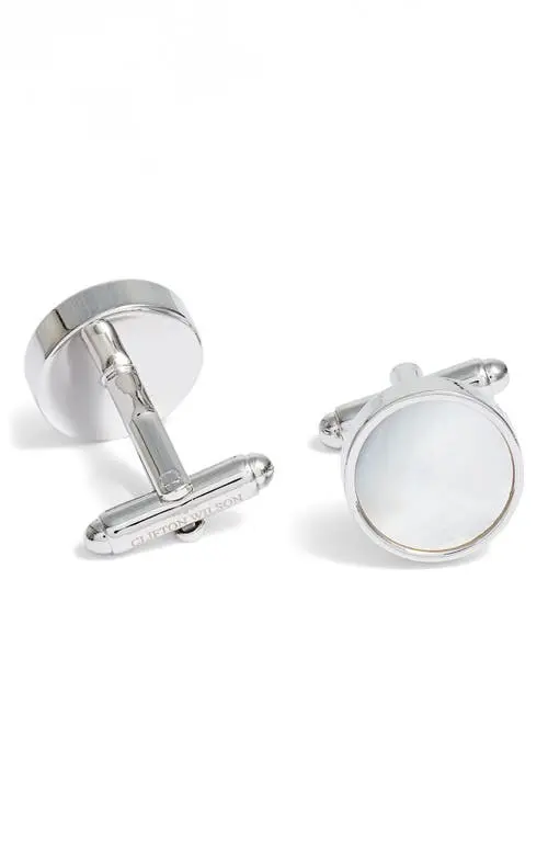 CLIFTON WILSON Mother-of-pearl Cuff Links - White