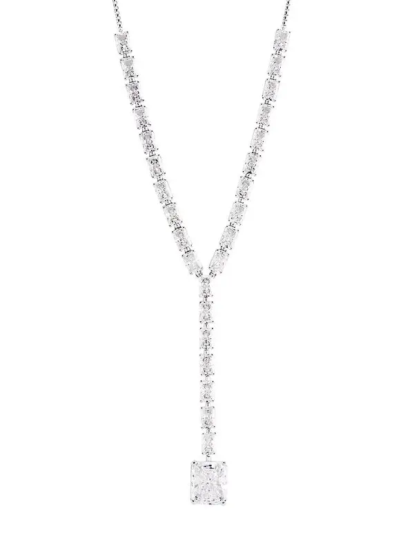 Adriana Orsini Naomi Rhodium-plated & Cubic Zirconia Y Necklace - Silver