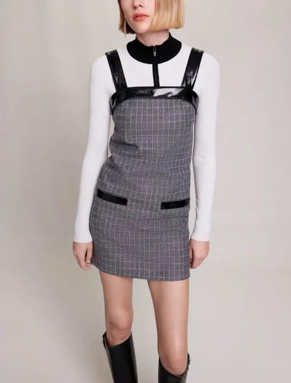 Maje Short Checked Dress