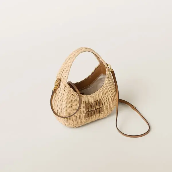Miu Miu Wander Wicker Hobo Bag