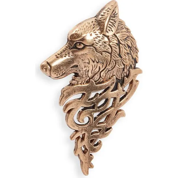 CLIFTON WILSON Wolf Lapel Pin - Wine Bronze