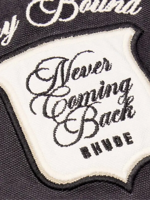 Rhude Embroidered Canvas Varsity Jacket