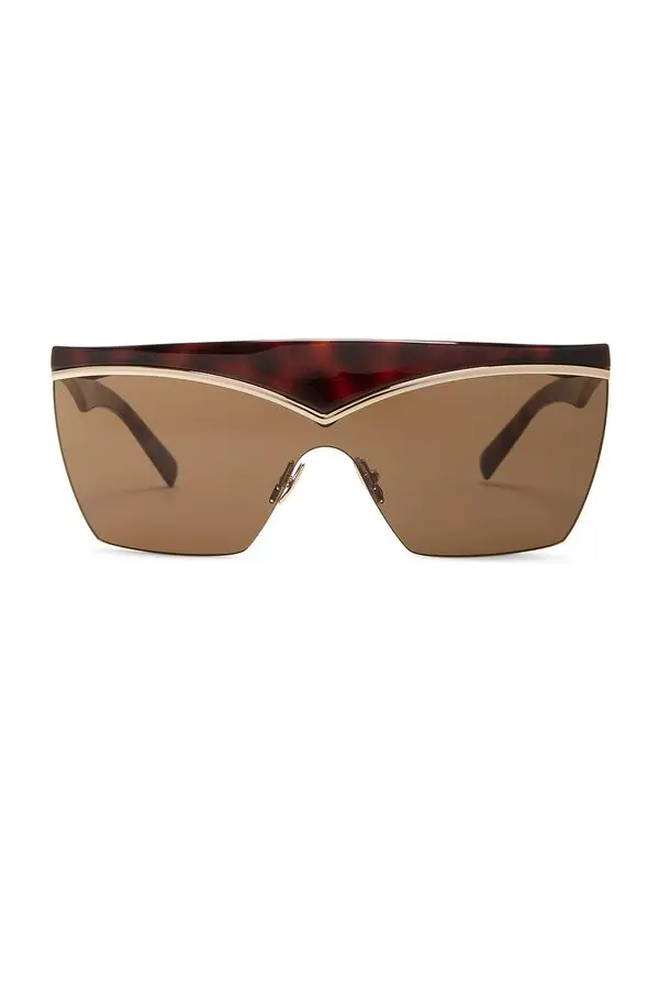 Saint Laurent Sl 614 Mask Sunglasses - Havana