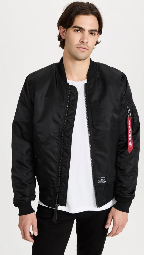 Alpha Industries Ma-1 Regular Fit Flight Jacket - Black