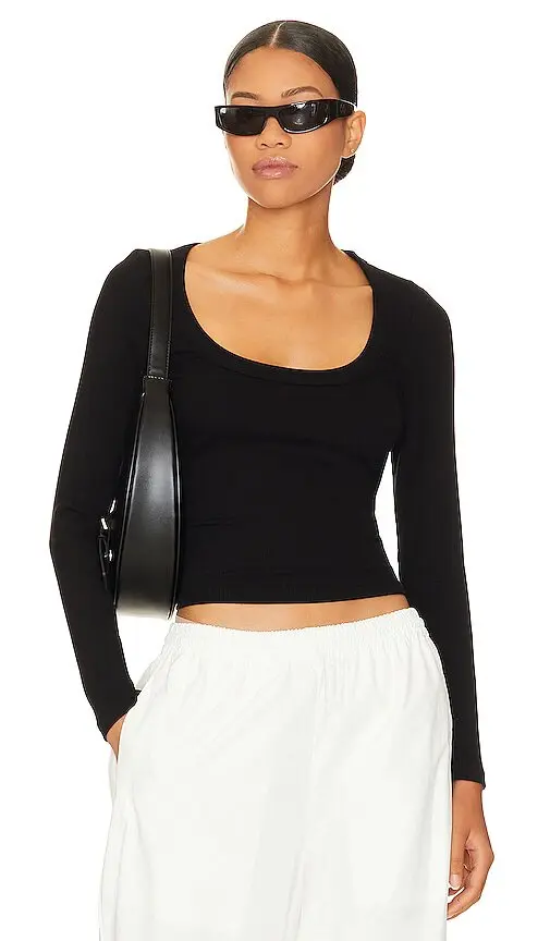 Lna Crown Scoop Long Sleeve Top