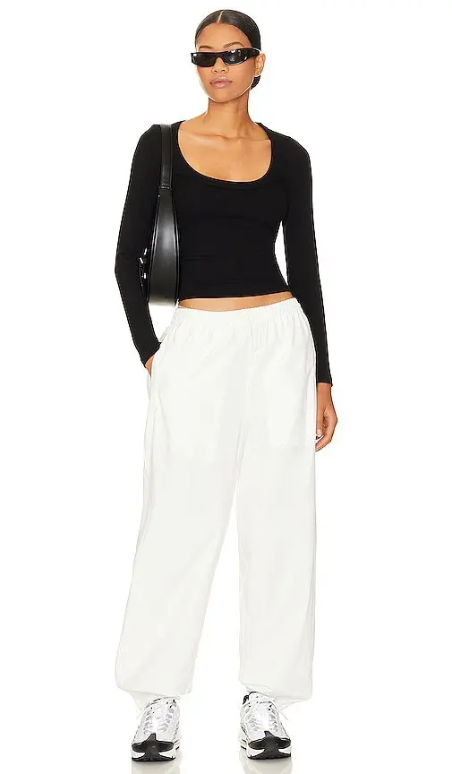 Lna Crown Scoop Long Sleeve Top