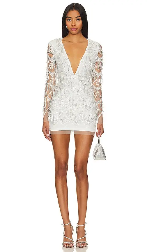 Superdown Nia Sequin Fringe Dress