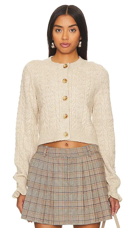 Tularosa Palmira Cropped Cable Cardigan