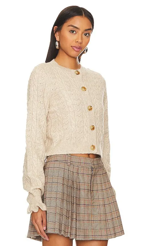 Tularosa Palmira Cropped Cable Cardigan