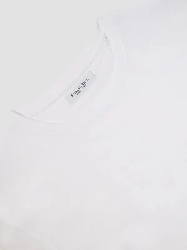 Stefano Ricci Crewneck T-shirt - White