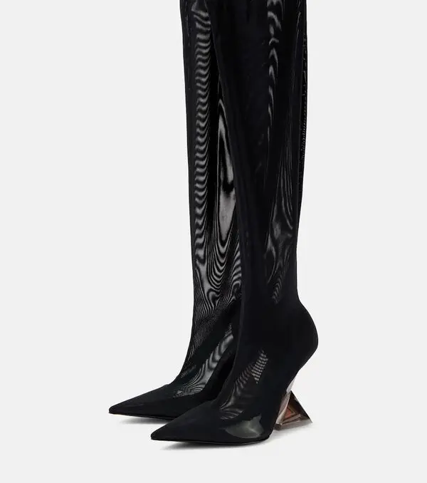 Attico Cheopissima Thigh High Boots - Black