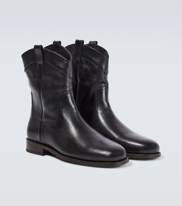 LEMAIRE Leather Cowboy Boots