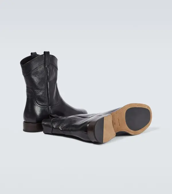 LEMAIRE Leather Cowboy Boots