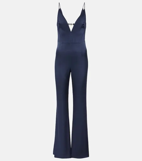 Galvan Avedon Globe Crêpe Jumpsuit - Blue