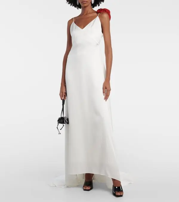 Magda Butrym Rosette Embellished Gown