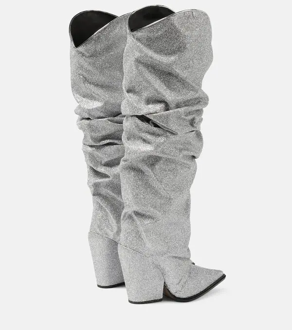 Alexandre Vauthier Glitter Knee-high Boots
