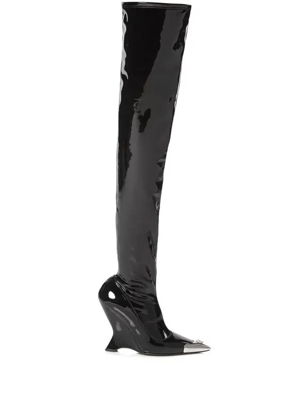 Philipp Plein Patent-leather Over-knee Boots