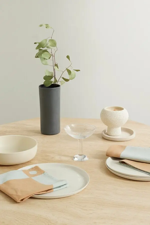 MUD AUSTRALIA Net Sustain Set Of Four Porcelain Dinner Plates