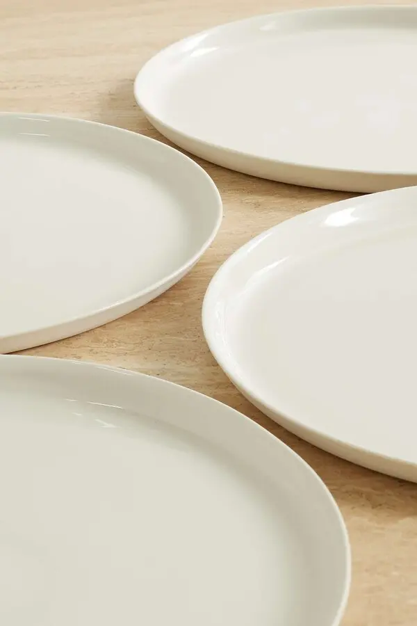MUD AUSTRALIA Net Sustain Set Of Four Porcelain Dinner Plates