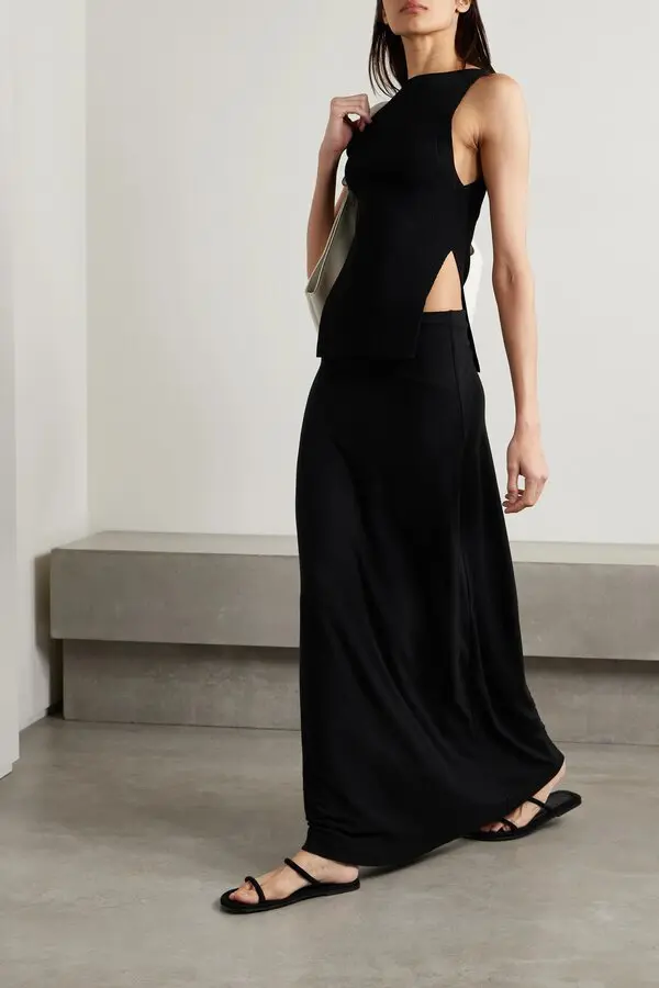 LESET Lauren Stretch-knit Maxi Skirt
