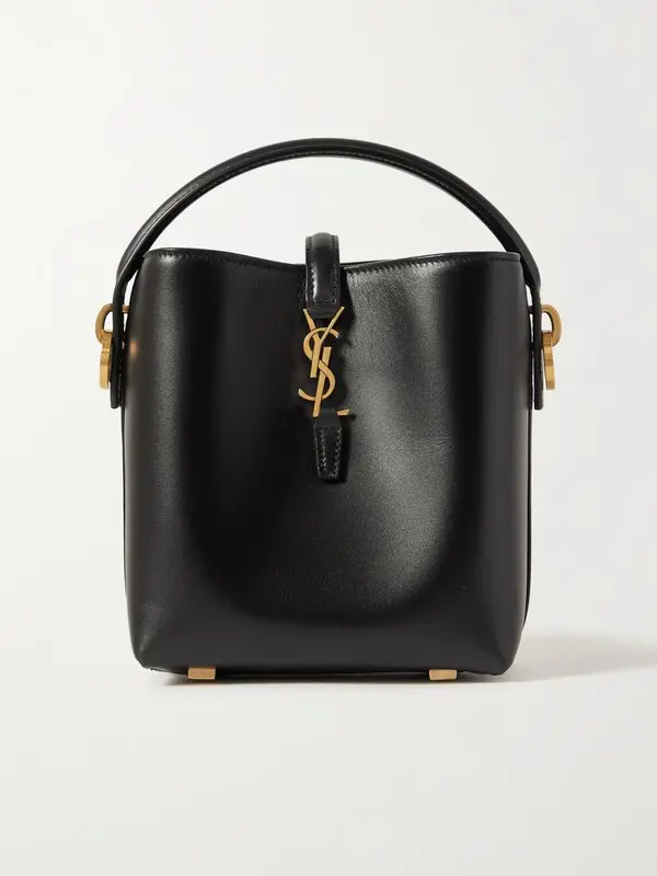 Saint Laurent Le 37 Mini Leather Bucket Bag - Black