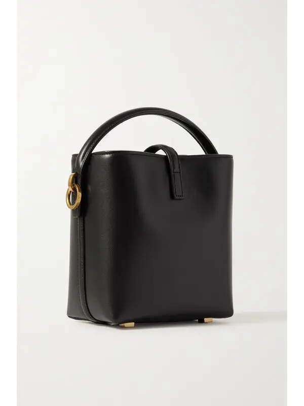 Saint Laurent Le 37 Mini Leather Bucket Bag - Black