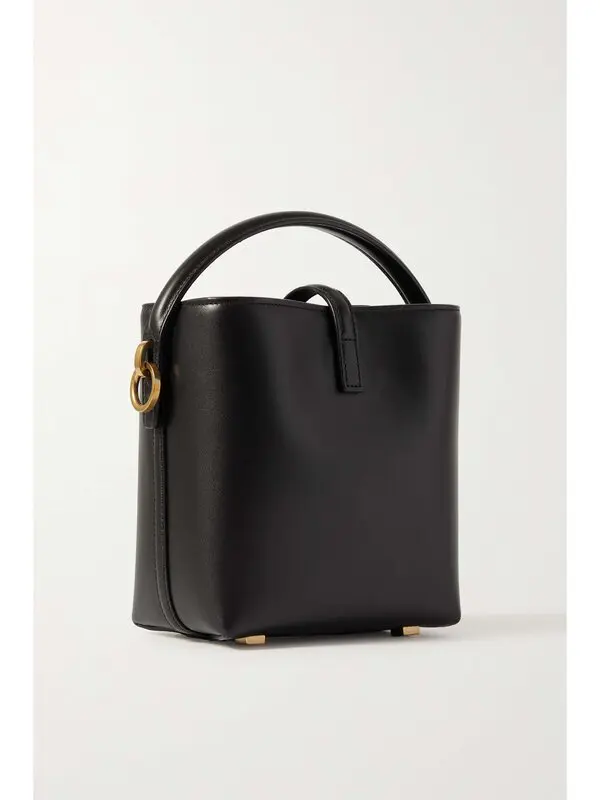 Saint Laurent Le 37 Mini Leather Bucket Bag - Black