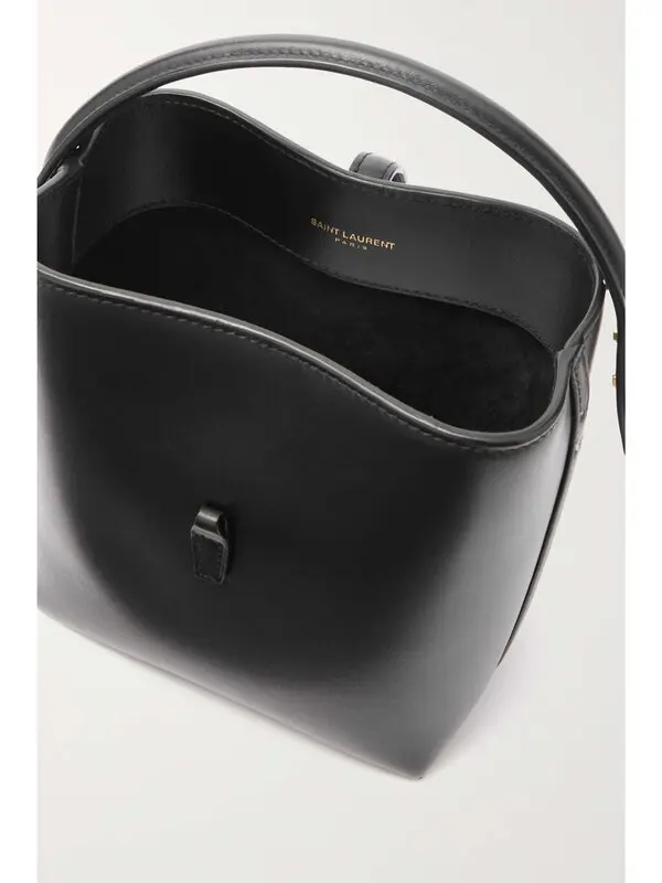 Saint Laurent Le 37 Mini Leather Bucket Bag - Black