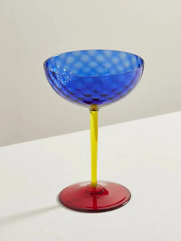 Dolce & Gabbana Color-block Murano Champagne Glass