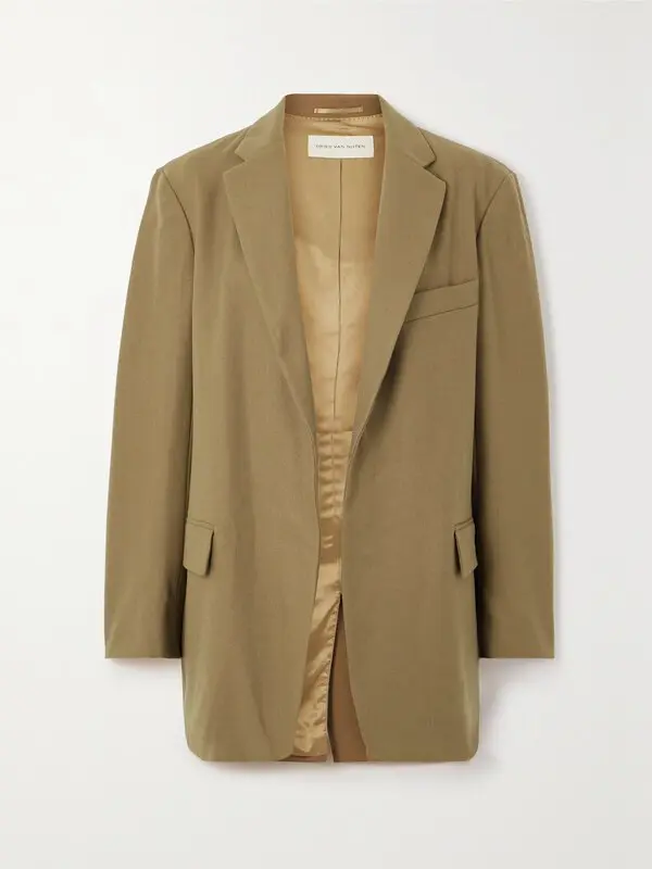 Dries Van Noten Wool-blend Twill Blazer - Brown