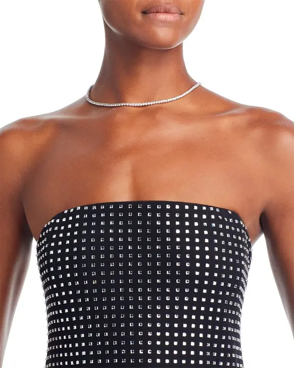 A.L.C. Elizabeth Strapless Dress In Black/Silver - 70% Off | Editorialist